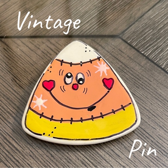Vintage | Jewelry | Vintage Halloween Cute Candy Corn Pin | Poshmark